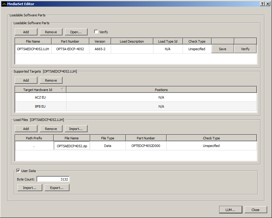 ARINC 665 Media Set & Loadable Software Part Builder